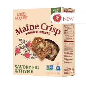 Maine Crisp Buckwheat Crackers Fig & Thyme Box | Nassau Candy