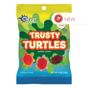 Clever Candy Trusty Turtles 4 oz Peg Bag | Nassau Candy