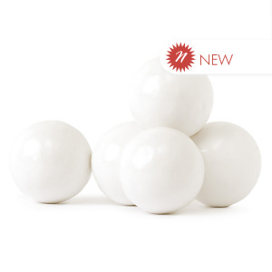Clever Candy White Tutti Frutti Flavored Gumballs | Nassau Candy