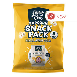 Lesser Evil Popcorn Himalayan Gold Snack Pack 8 Count Bag | Nassau Candy