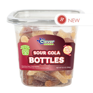 Clever Candy Sour Cola Bottles 13.5 oz Tub | Nassau Candy