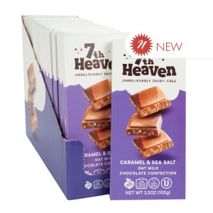 7th Heaven Caramel Sea Salt Oat Milk Chocolate Bar | Nassau Candy