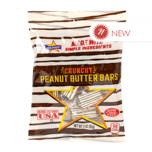 Atkinson’s Crunchy Peanut Butter Bars 3 oz Peg Bag | Nassau Candy