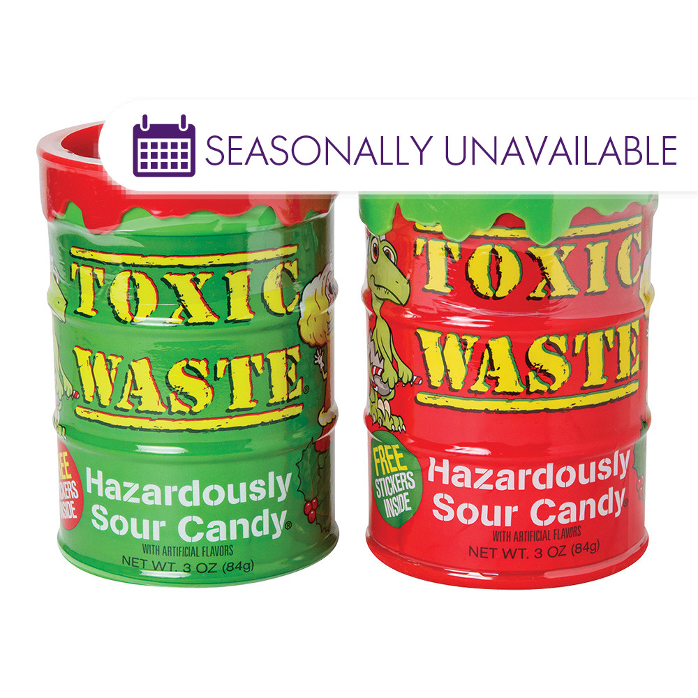 Toxic Waste Christmas Sour Candy Bank 3 oz | Nassau Candy