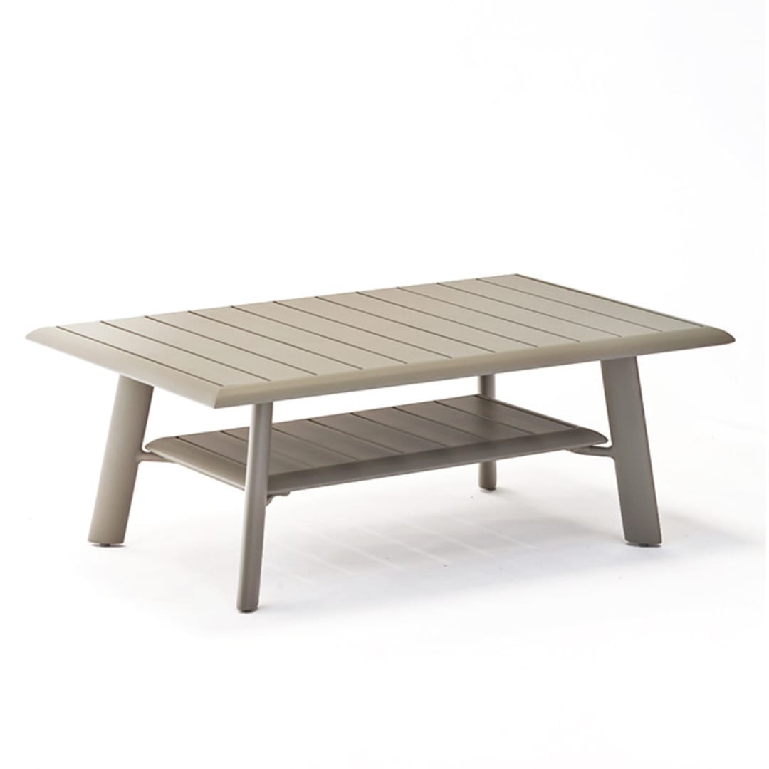Table basse de jardin Aluminium - Spring - L.96 x l.60 x H.35 cm - Gris ...