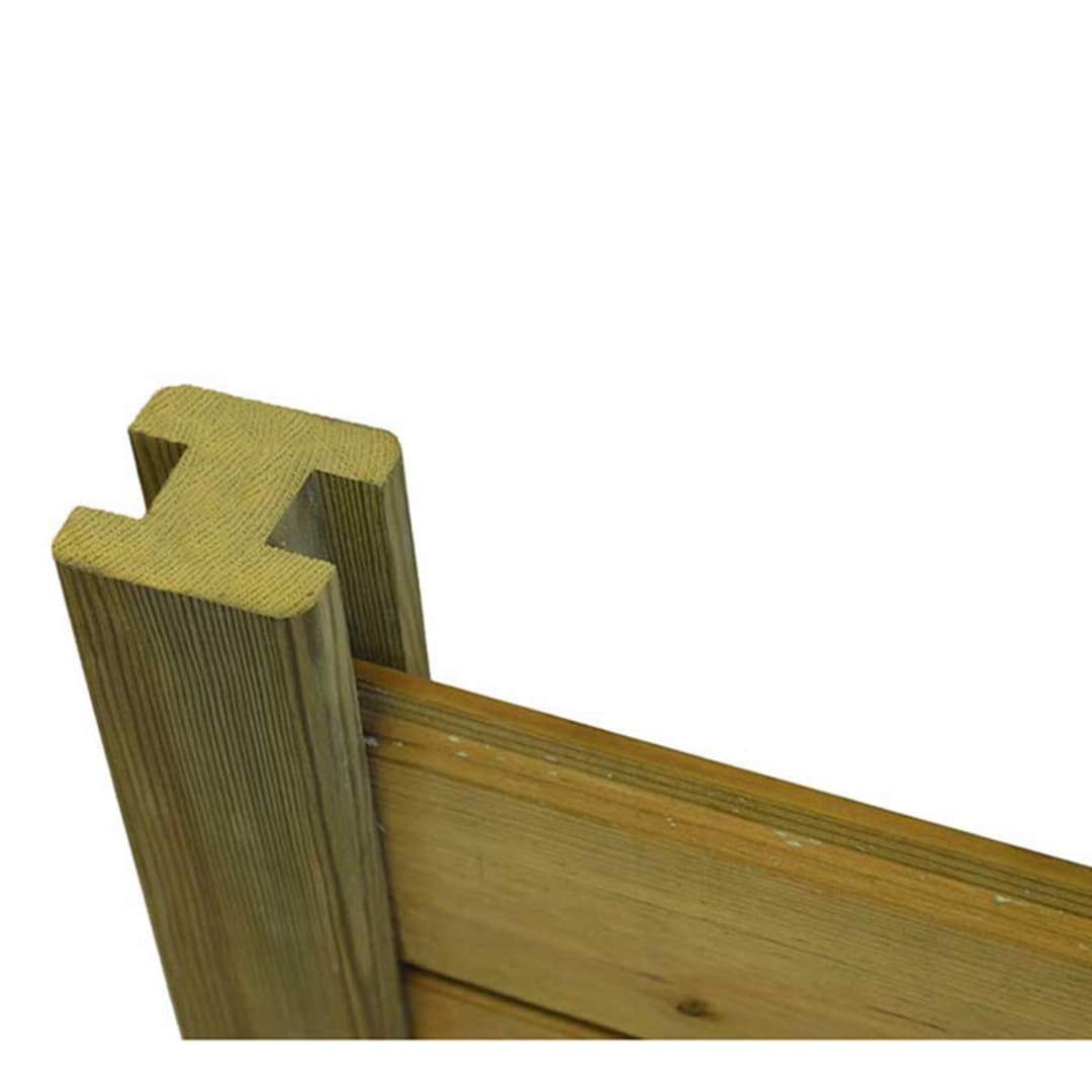 Poteau intermédiaire avec rainures 30 mm pour clôture et palissade bois