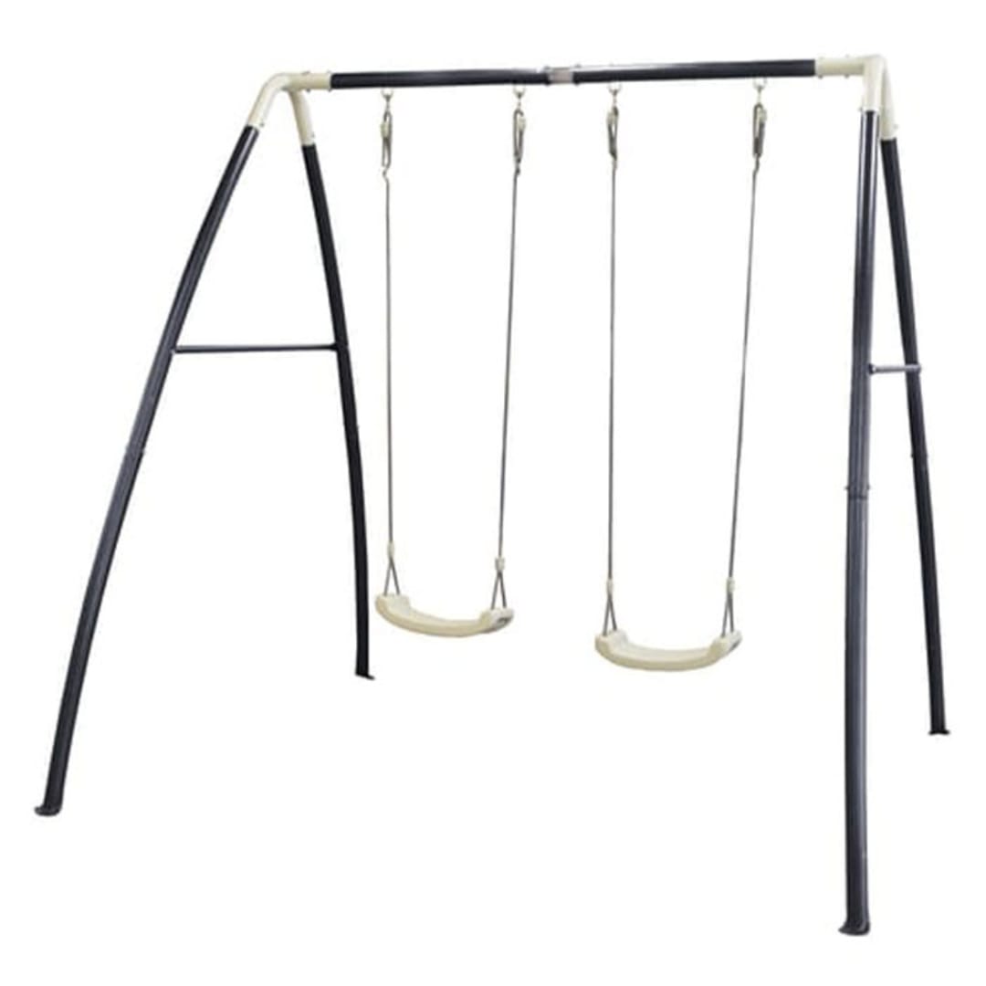Portique en métal deux balançoires - Marque Axi