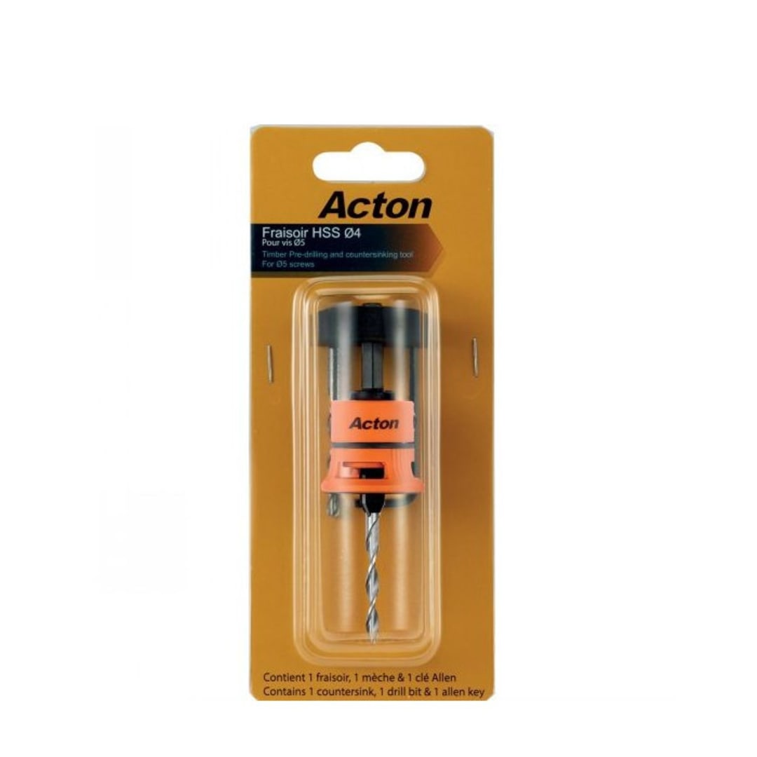 Kit Fraisoir 4mm pour Terrasse bois - Acton (2 mèches, 1 fraisoir et 1 ...
