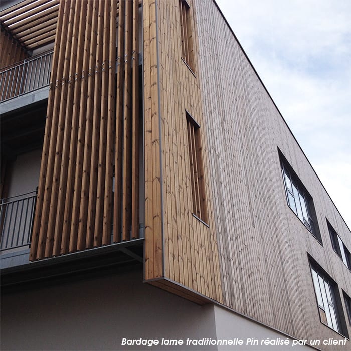 Clin bardage traditionnel Pin Sylvestre Brun Ep.20 x l.132 mm / L.3 m