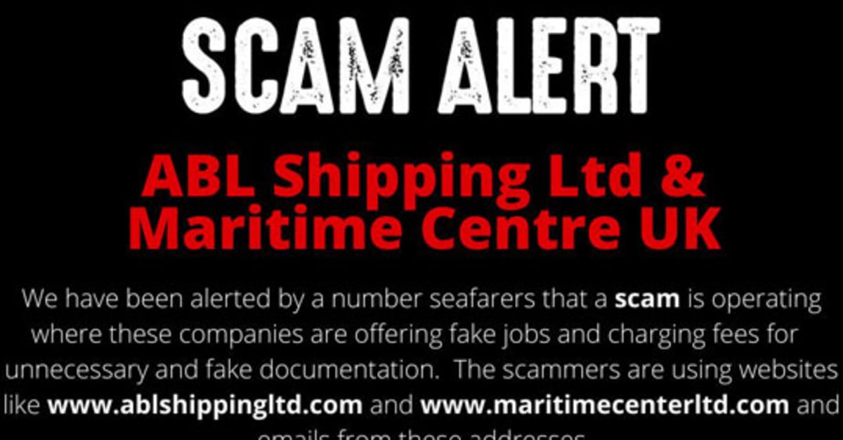 ITF issues scam warning to jobseekers about ABL Shipping Ltd and ...