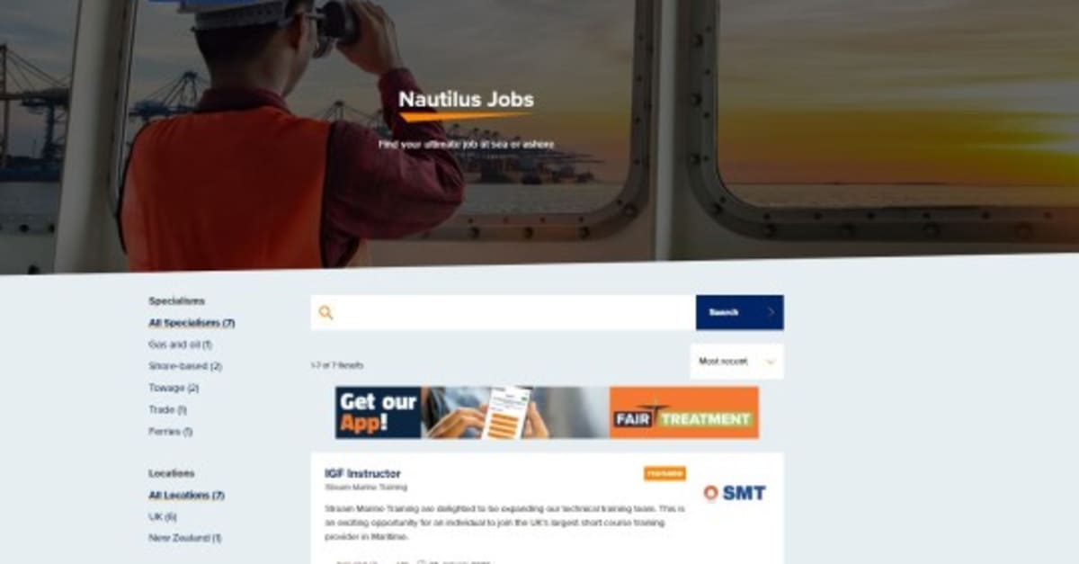 Revamped jobs board for maritime professionals launched