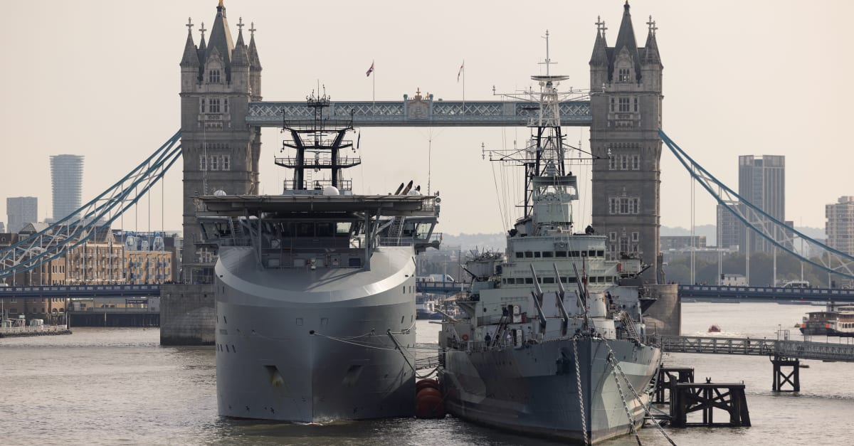Royal dedication for RFA Proteus multi role ocean surveillance ship