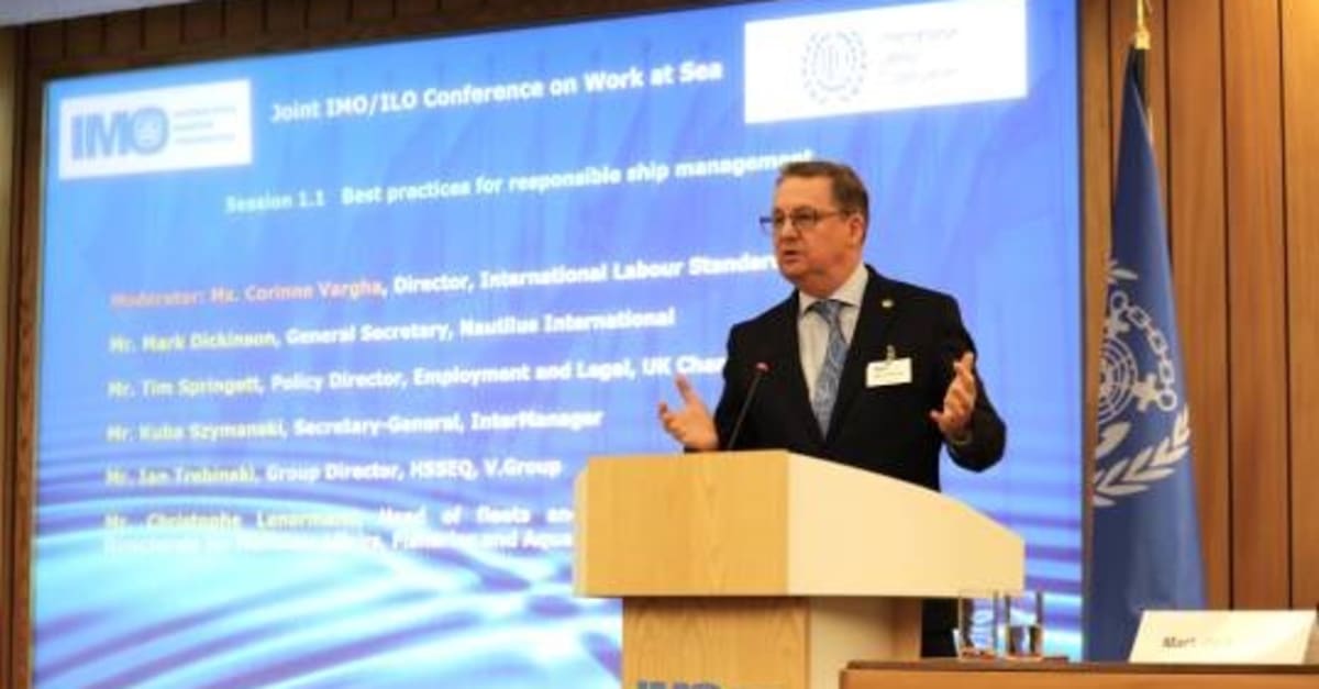 Nautilus Mark Dickinson speaks out for seafarer safety at major IMO/ILO ...