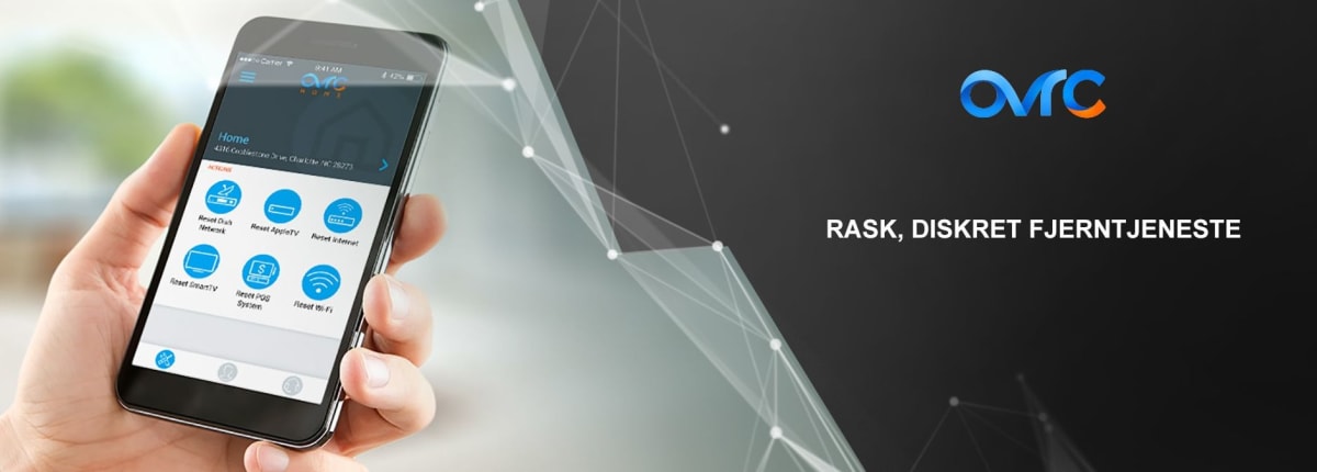 OvrC Home, gir support personell rask innsikt i systemet.