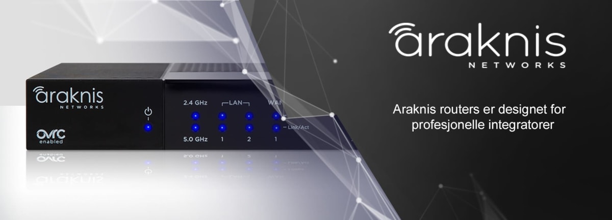 Alle Araknis routers er Gigabit routers