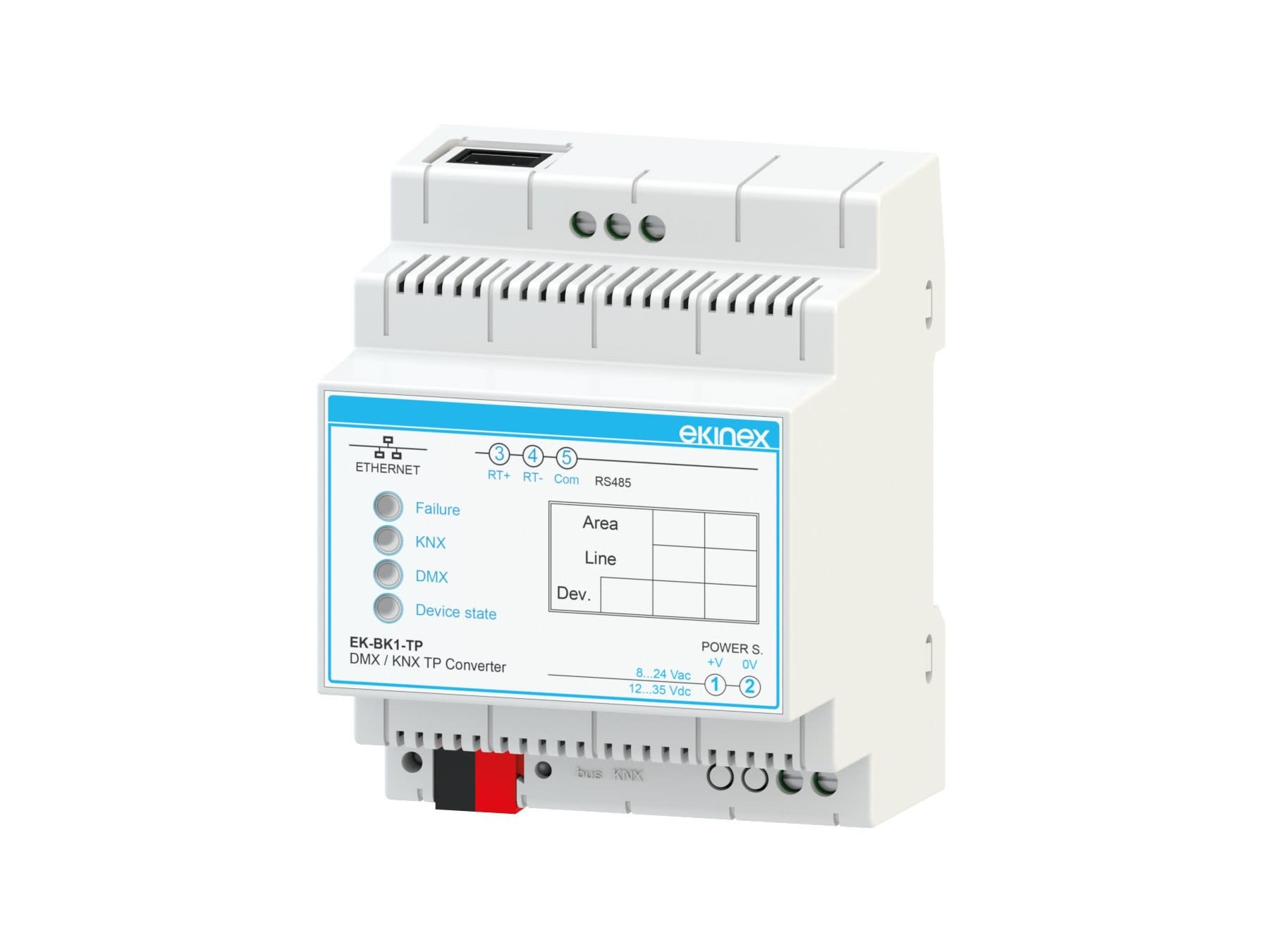 Ekinex EK-BK1-TP, Gateway DMX - KNX TP NCMS