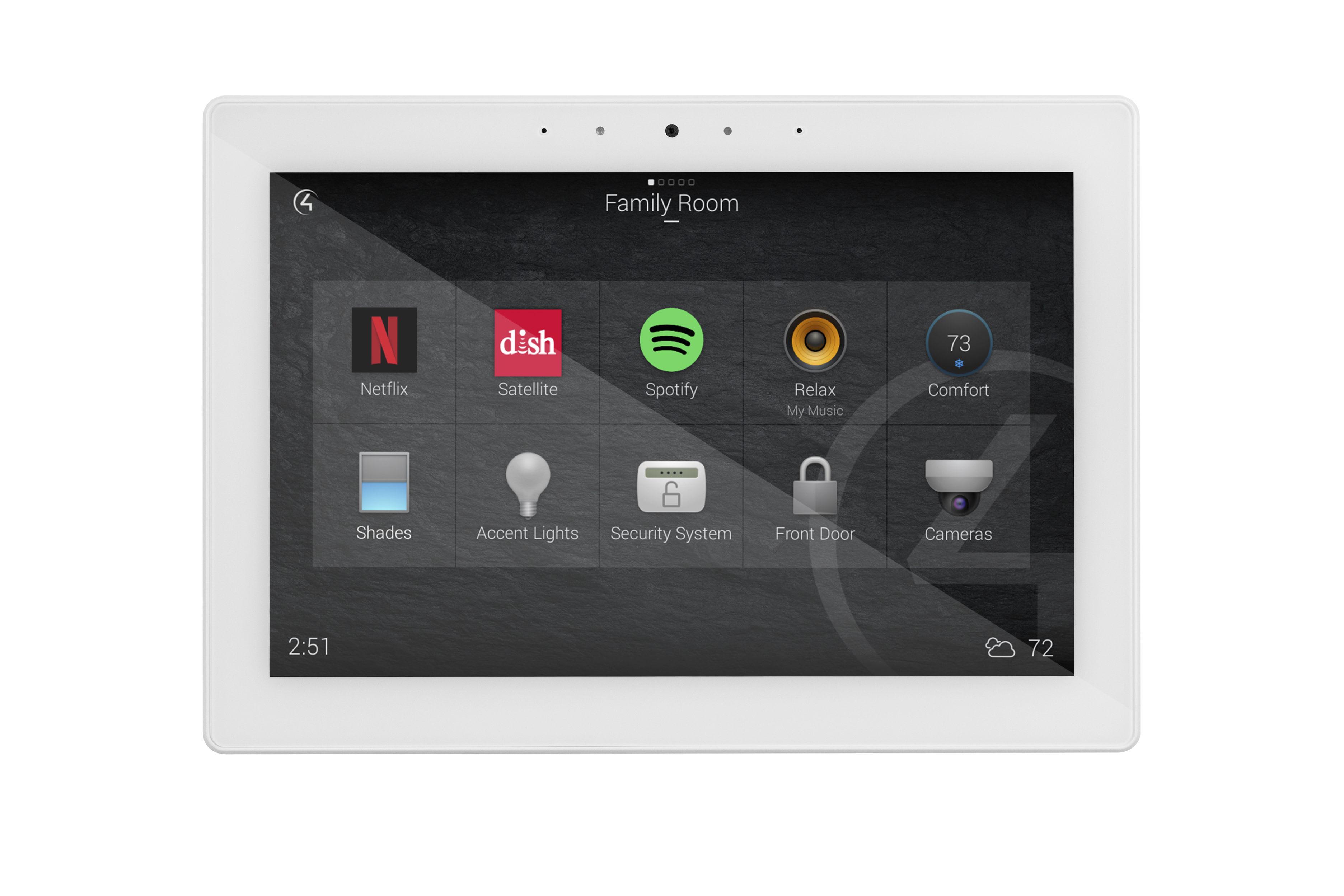 Control4 C4-T4IW8-WH, 8” In-Wall Touch Screen (White) T4 Series NCMS