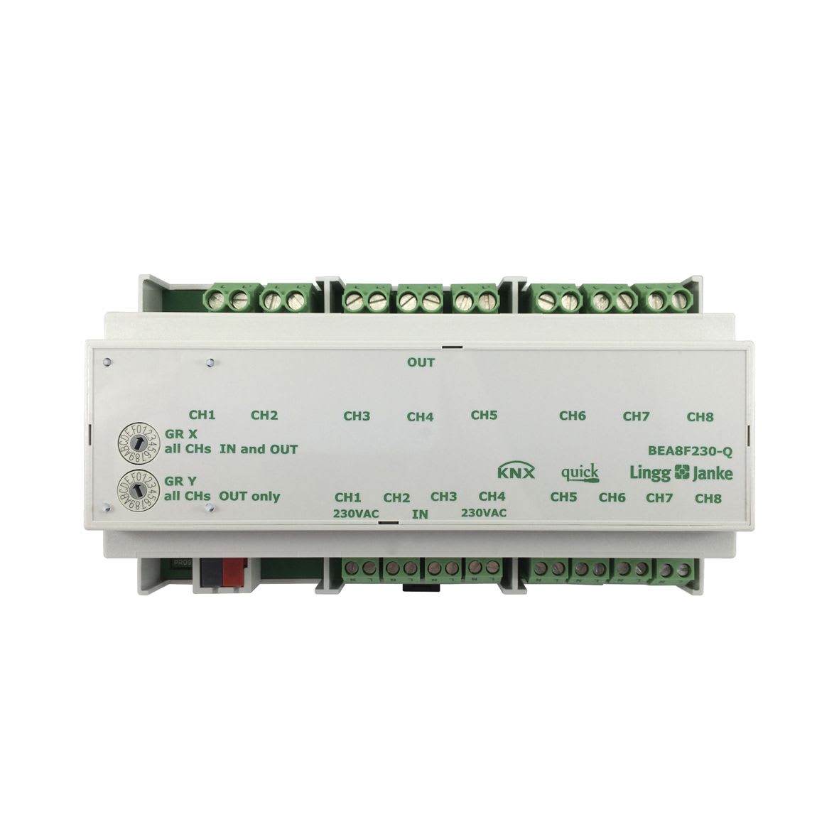 Lingg & Janke BEA8F230-Q, KNX quick binary input / binary output 8 fold NCMS