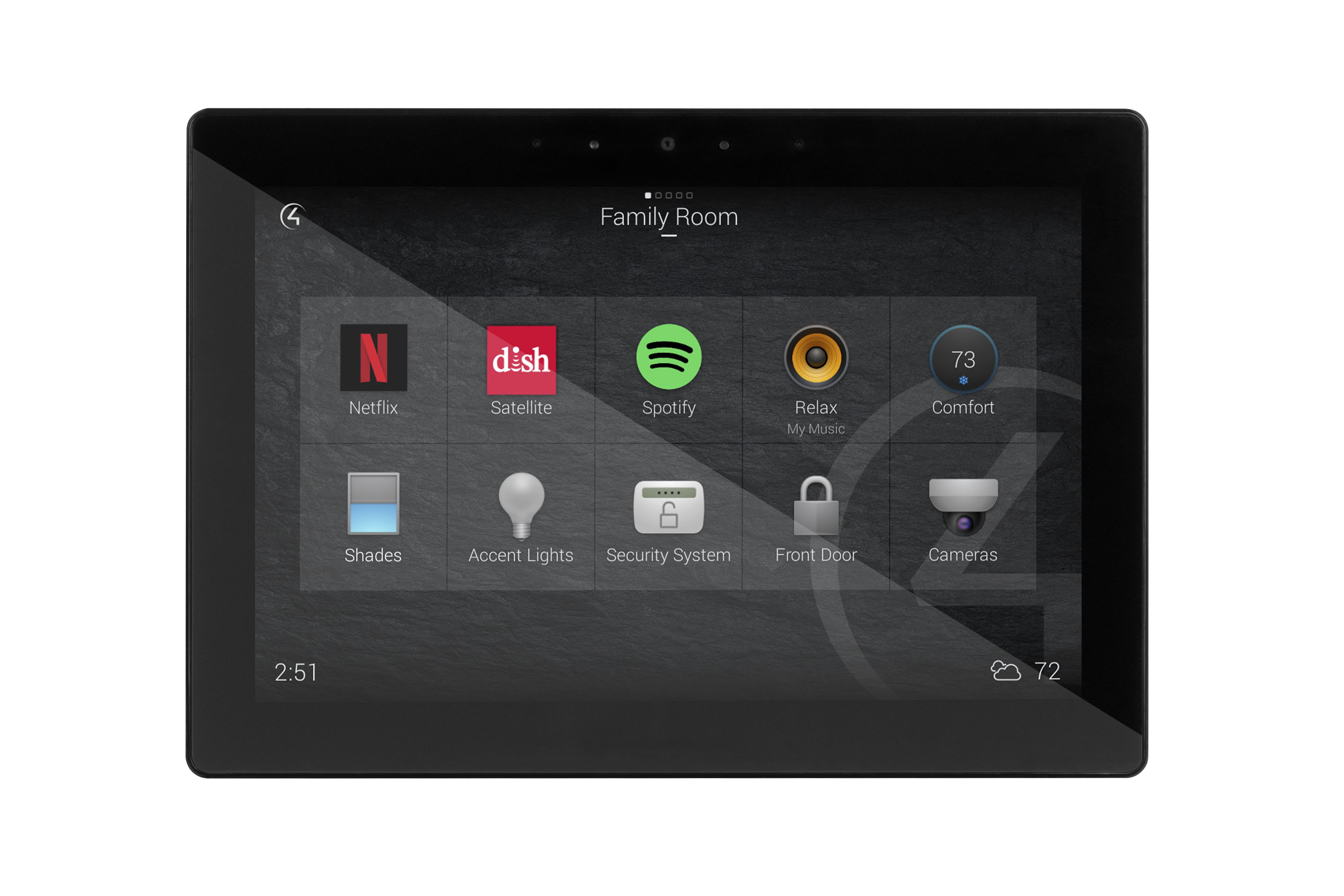 Control4 C4-T4IW8-BL, 8” In-Wall Touch Screen (Black) T4 Series NCMS