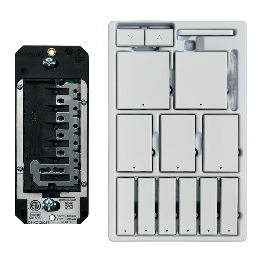 Control4 C4-KC240-C-SW, Config. Keypad, Contemporary, Snow White NCMS