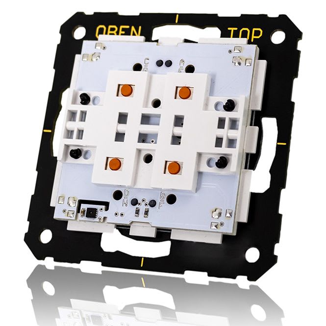 KNX secure Bryter m/temp. 4-kanal 55x55 - TA4F55TH-BCU-SEC NCMS
