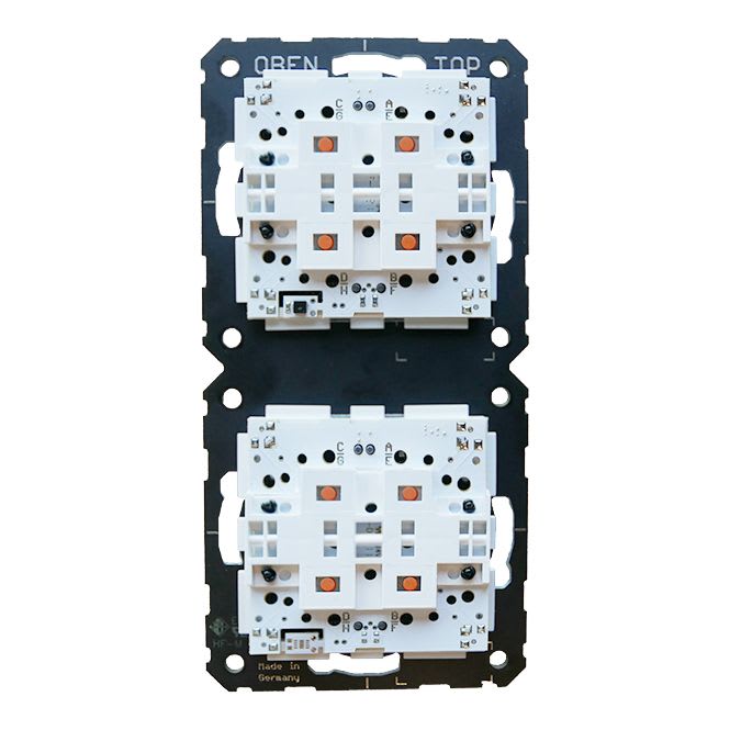 KNX secure Bryter m/temp. 8-kanal 55x55 - TA8F55TH-BCU-SEC NCMS