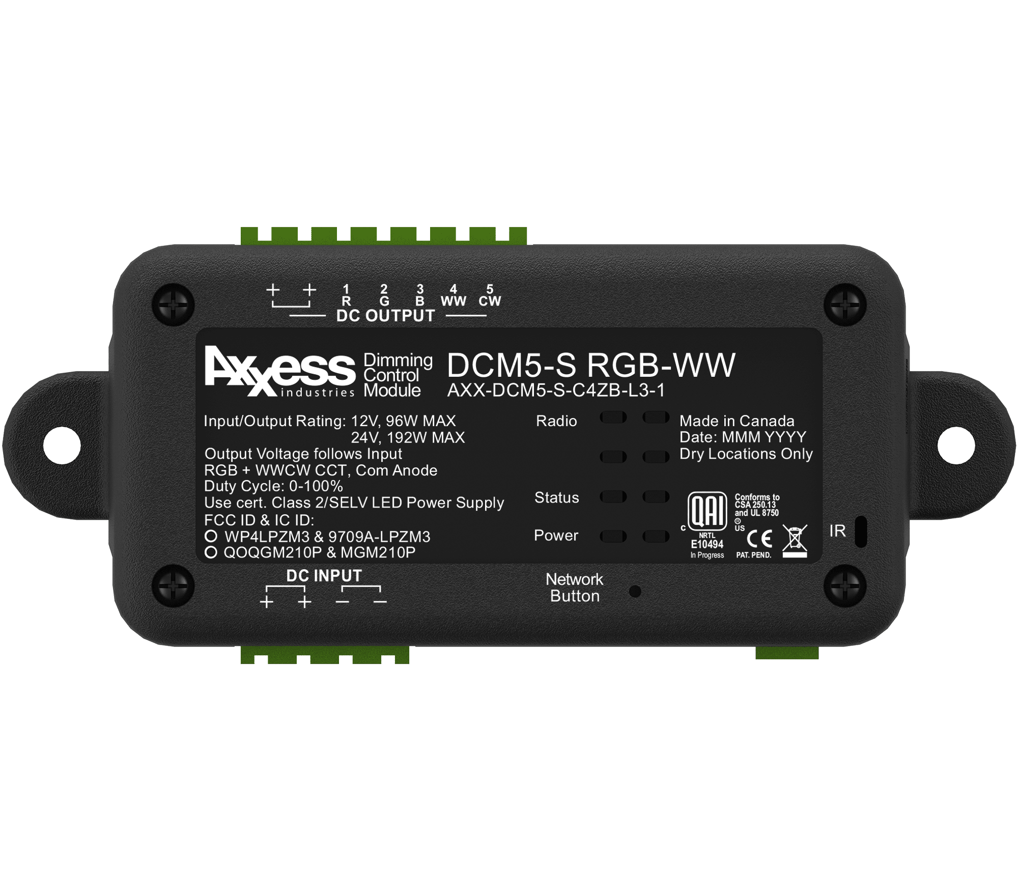 Axxess AXX-DCM5-S-C4ZB-L3-1, Low Voltage 5-Channel Dimming Control ...