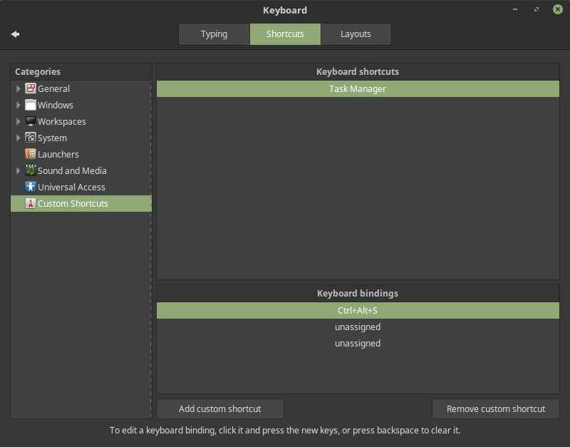 Creating system monitor (task manager) shortcut in Linux Mint