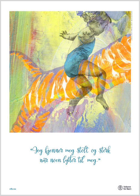 "Stolt og sterk" kunstplakat barneplakat