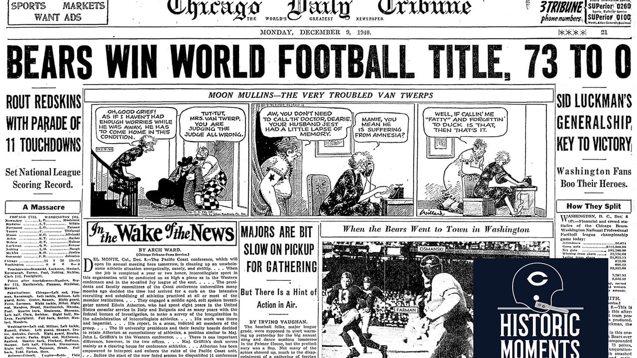 Historic Moments: Bears Win 1940 Title