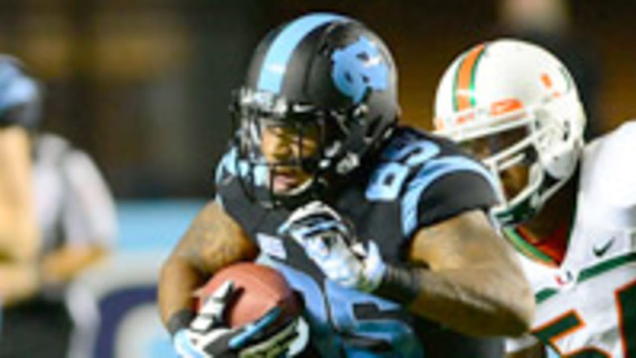 UNC's Eric Ebron shines in win; Miami's Stephen Morris struggles