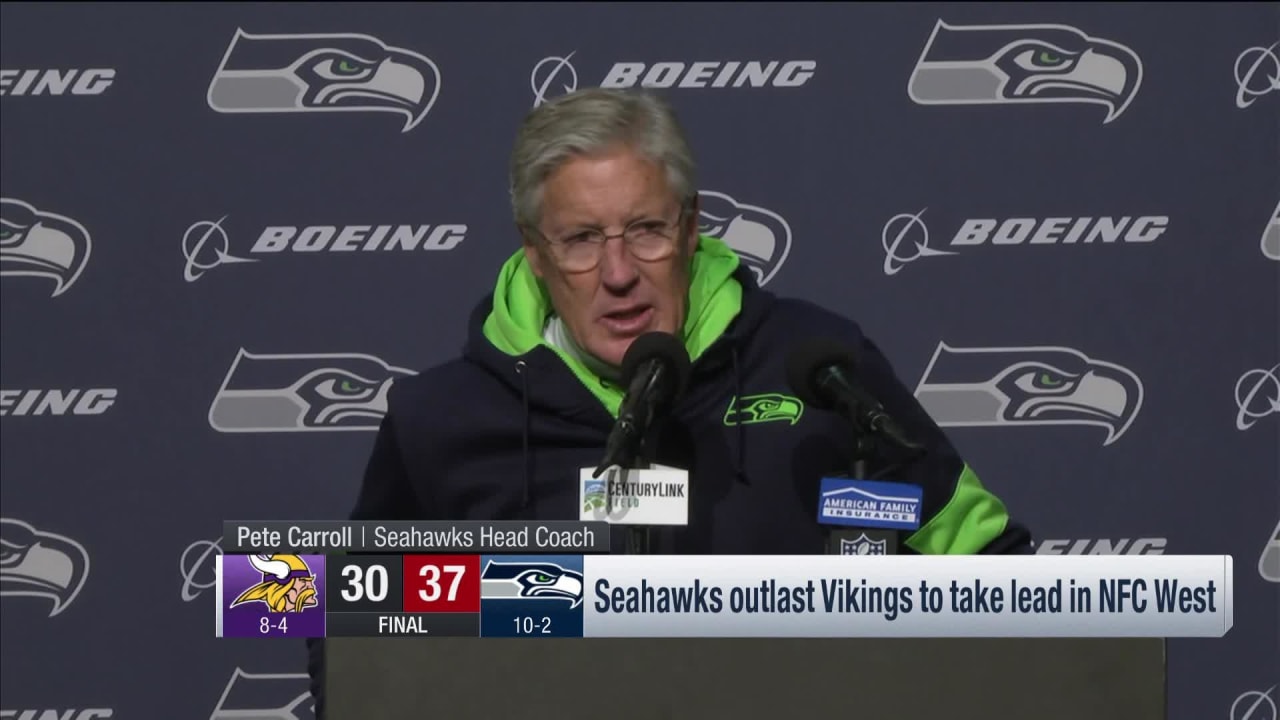 Seattle Seahawks head coach Pete Carroll recaps 'MNF' win vs. Vikings