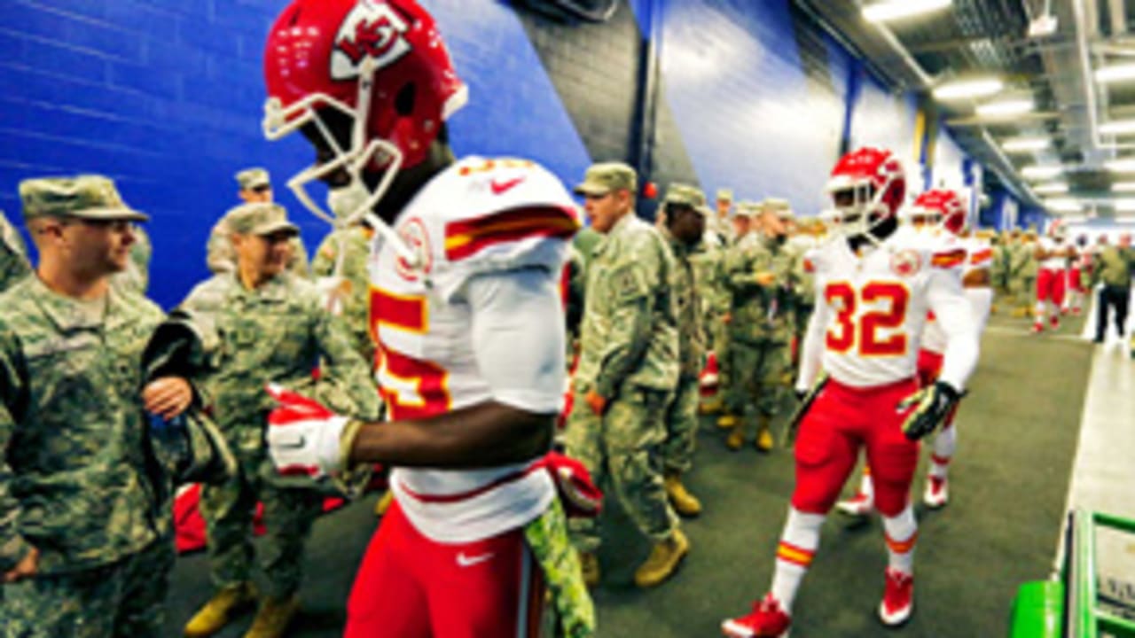 Images of Salute to Service events: NFL teams pay homage to military