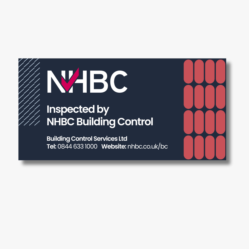 NHBC Building Control site board ( 122 x 60cm ) - NHBC