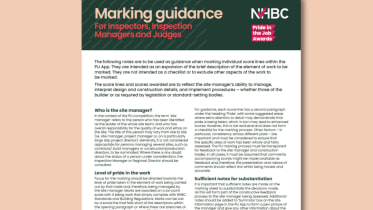 NHBC | Pride In The Job Awards | How It Works