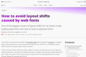 Simon Hearne: How to avoid layout shifts caused by web fonts - Nicolas Hoizey