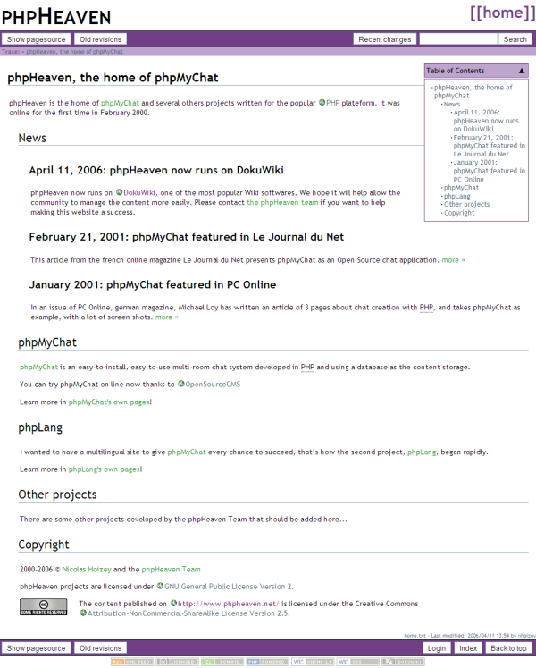 Partageons nos savoirs, faisons revivre phpHeaven et phpMyChat ...