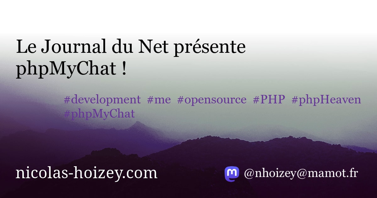 Le Journal du Net présente phpMyChat ! - Nicolas Hoizey