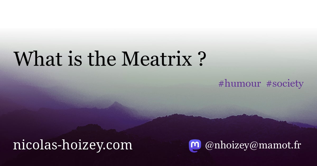 What is the Meatrix ? - Nicolas Hoizey