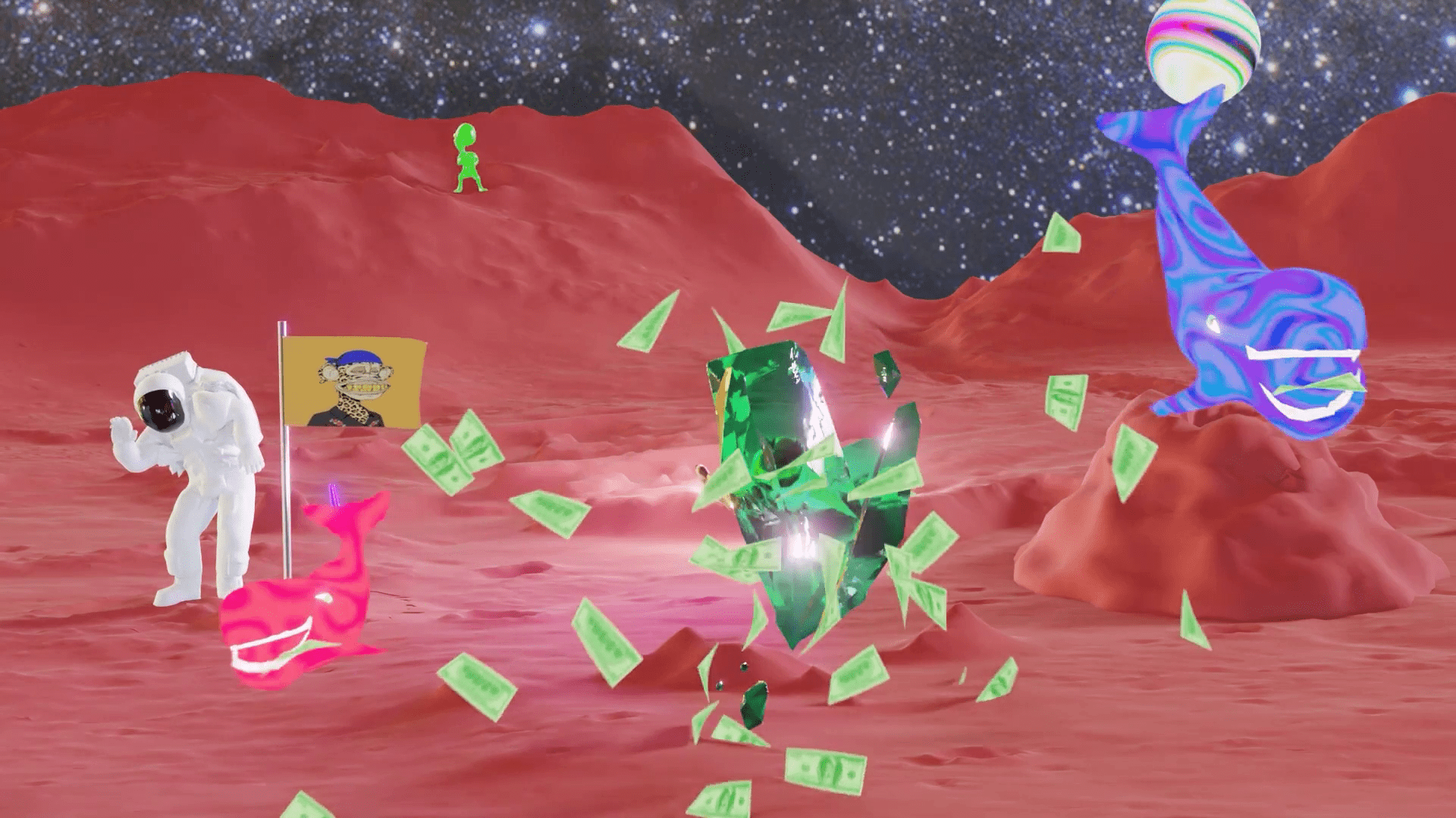 Fvck Crystal Staking Celebration - NFT Art by Free-HY