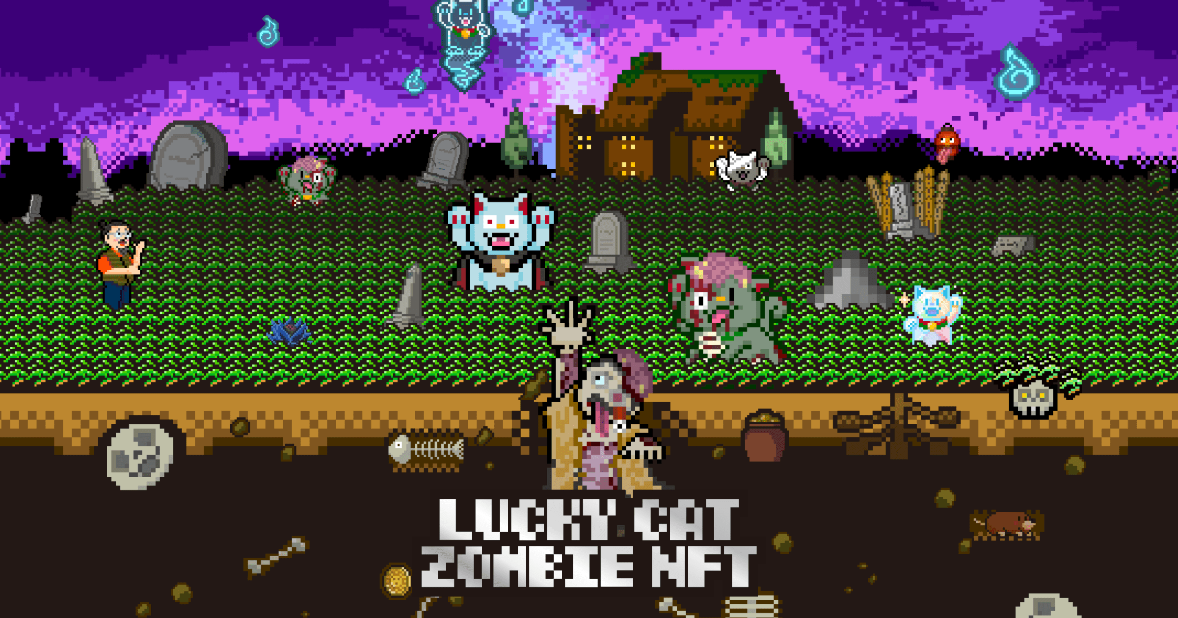 Lucky Cat Zombie NFT by Takashi Murakami