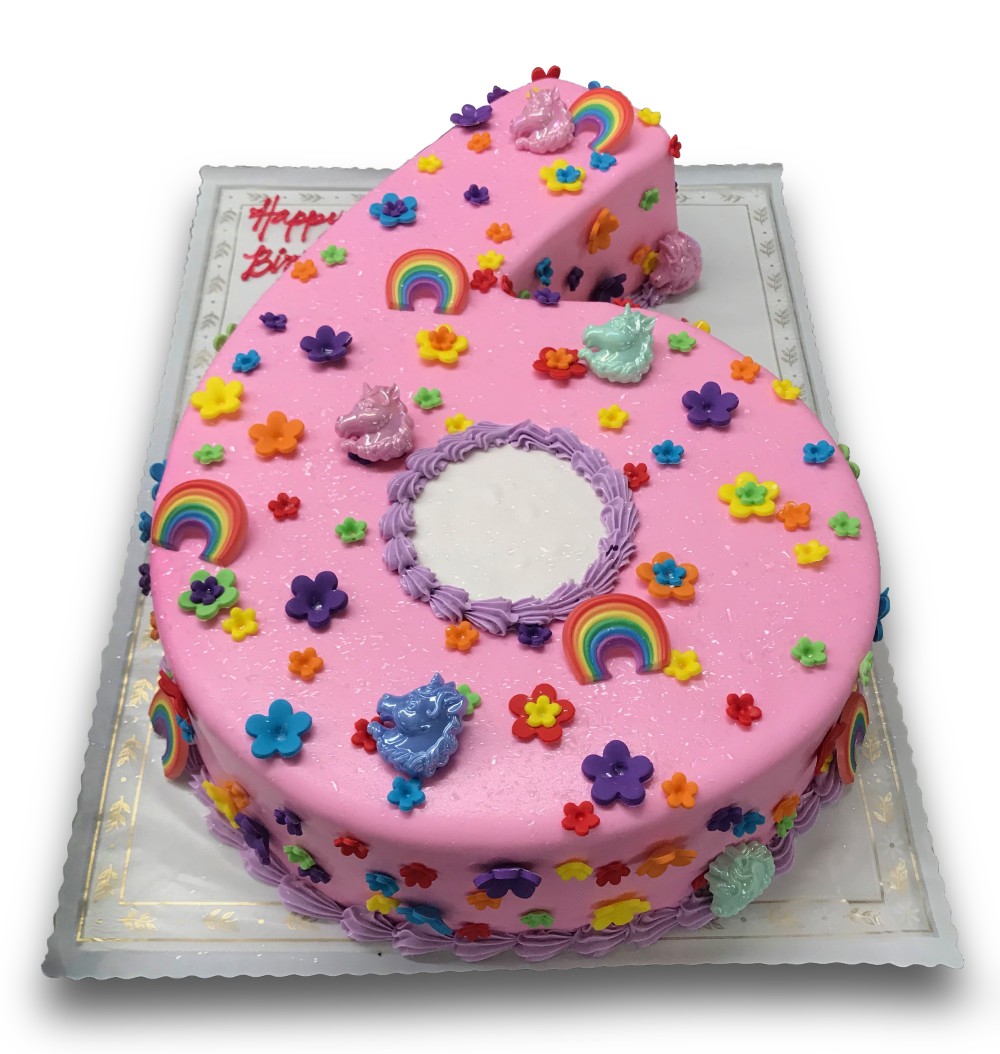 Number 6 Shaped Cake | Nigwa