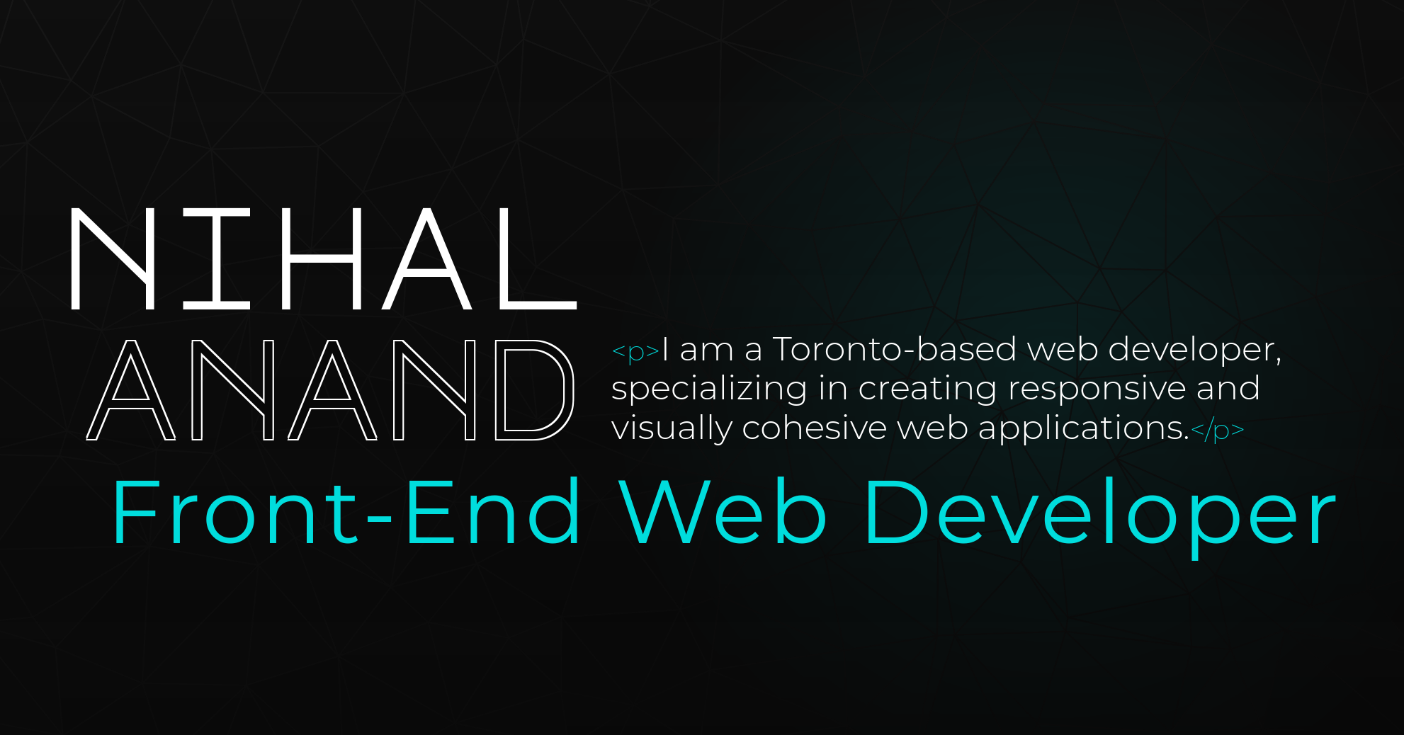Nihal Anand - Front-end Web Developer
