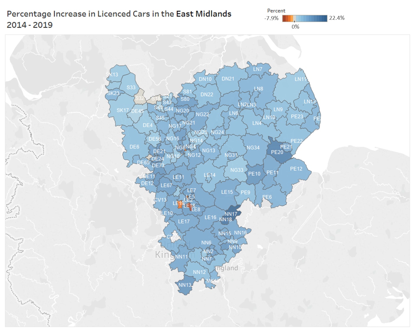 Car Licence Statistics in the East Midlands | NimbleFins