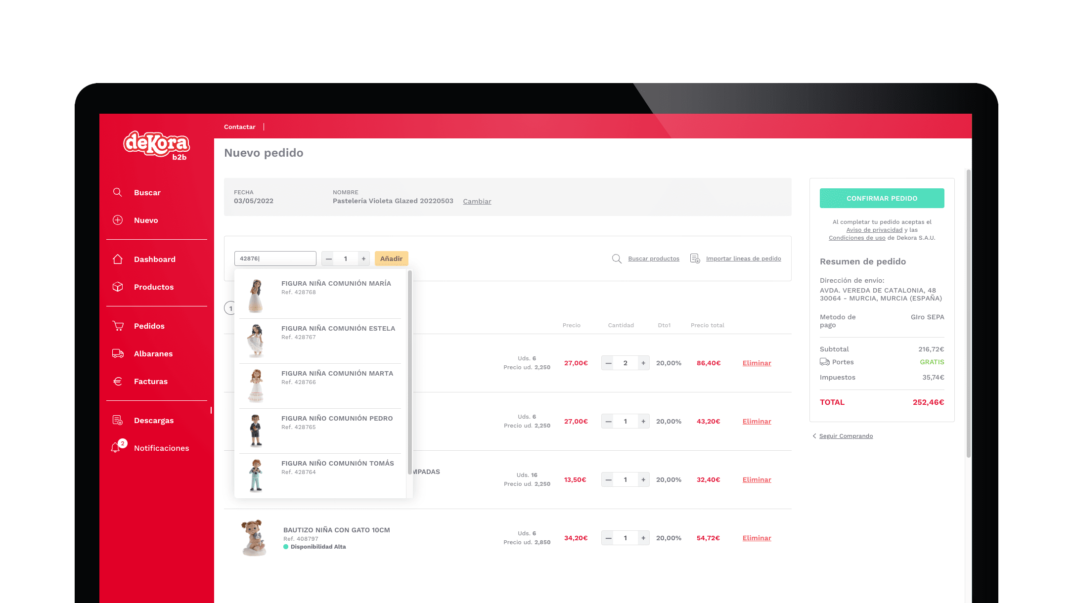 Dekora - E-COMMERCE B2B, UX/UI • NITSNETS