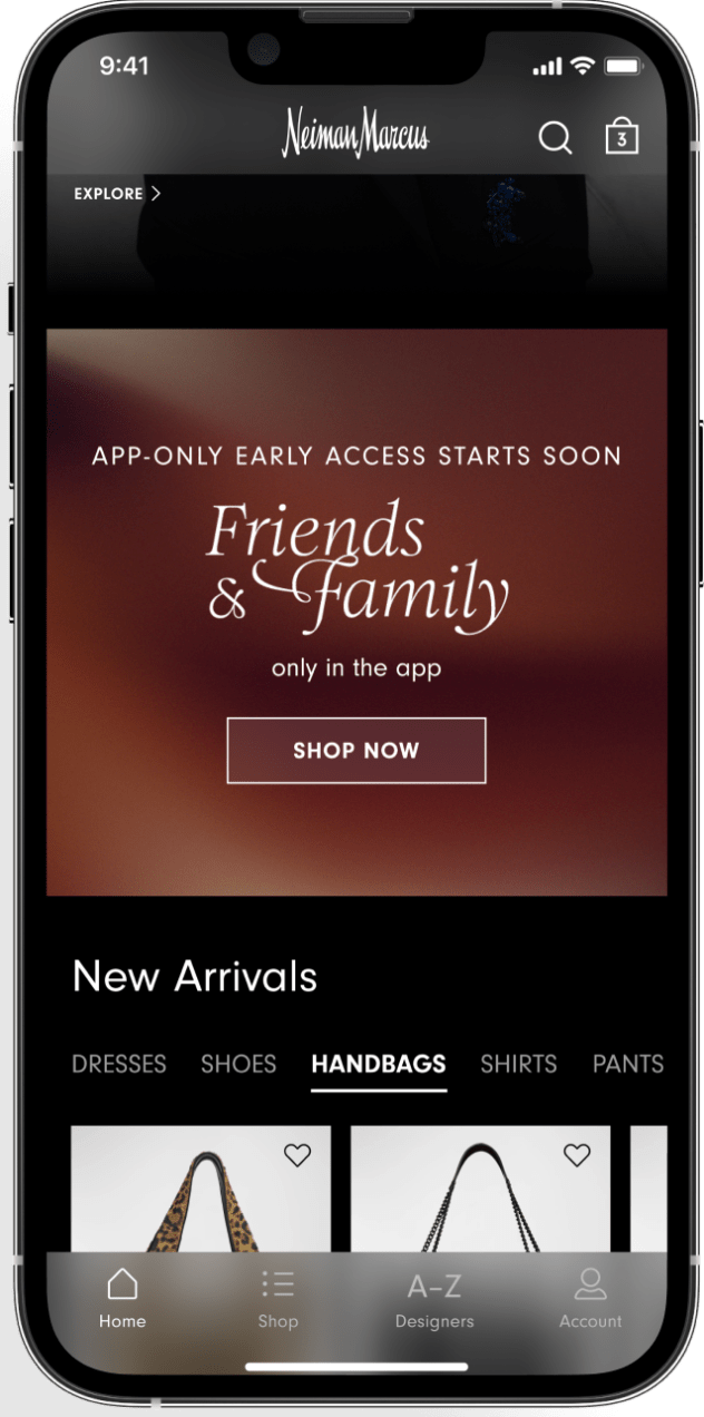 Neiman Marcus App - available on iTunes