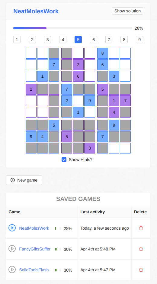 Github Nodejavascriptsudoku Ml Client Side Playable Sudoku Game With Connection To