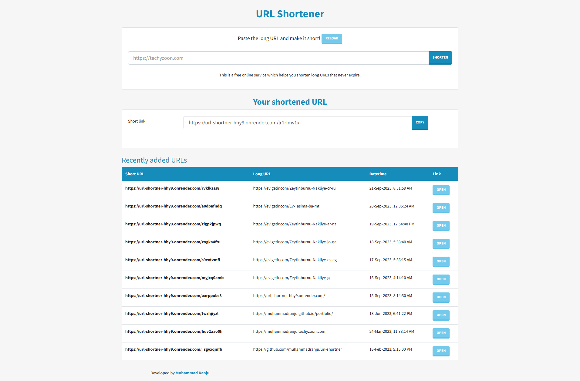 Muhammad Ranju Official Portfolio Website