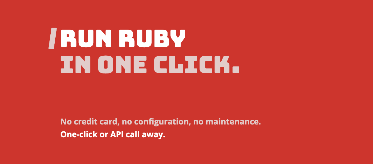 Run Ruby in one click Run Ruby in one click