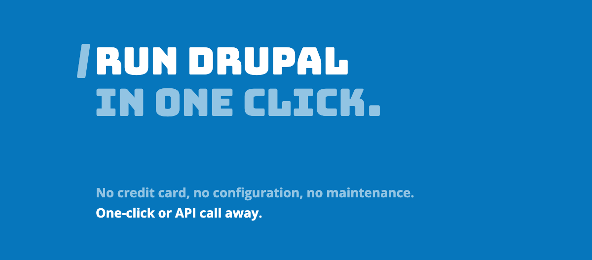 Run Drupal in one click